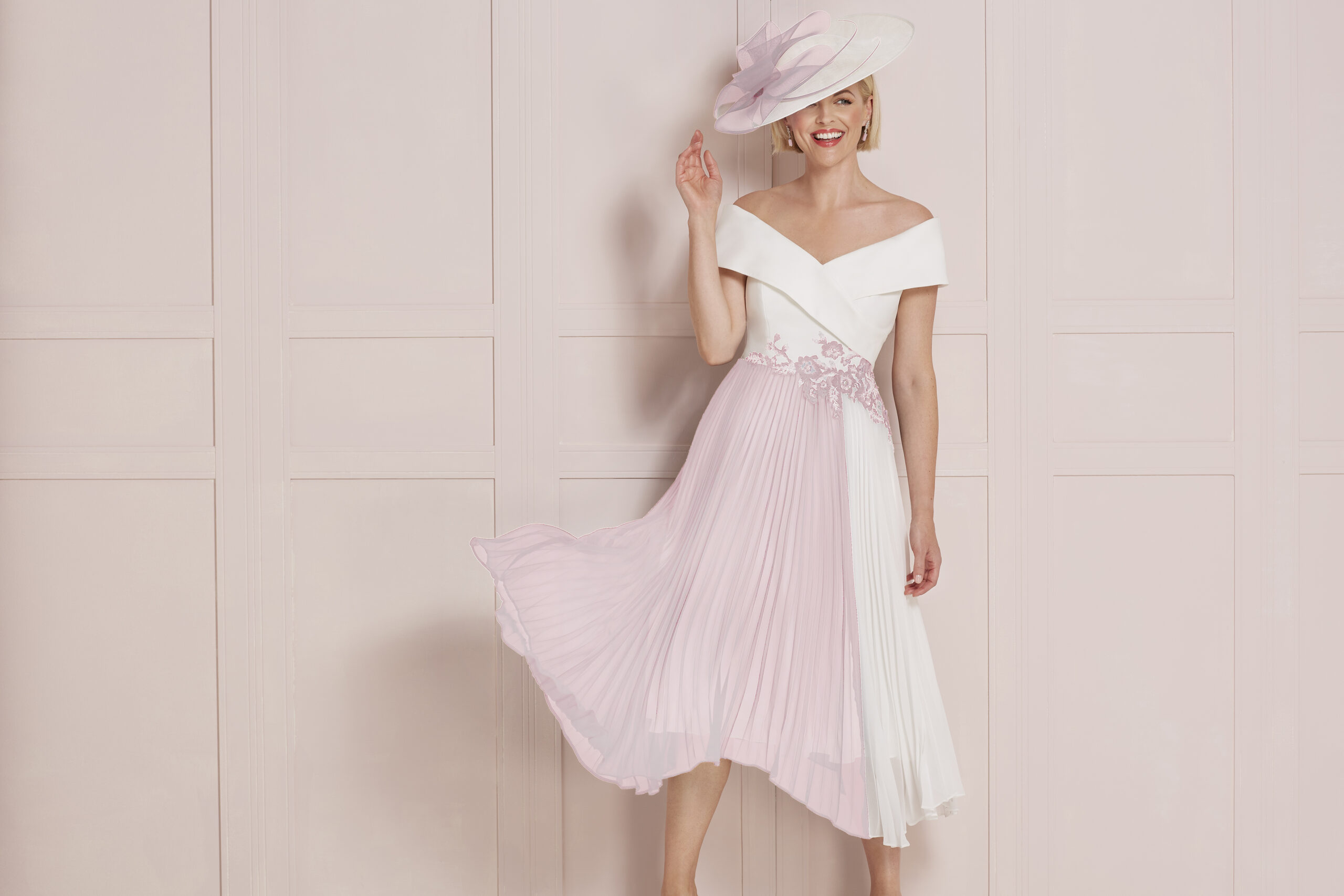 John Charles 66523 - Ivory/ Rose - Mother of the Bride & Groom, Outlet