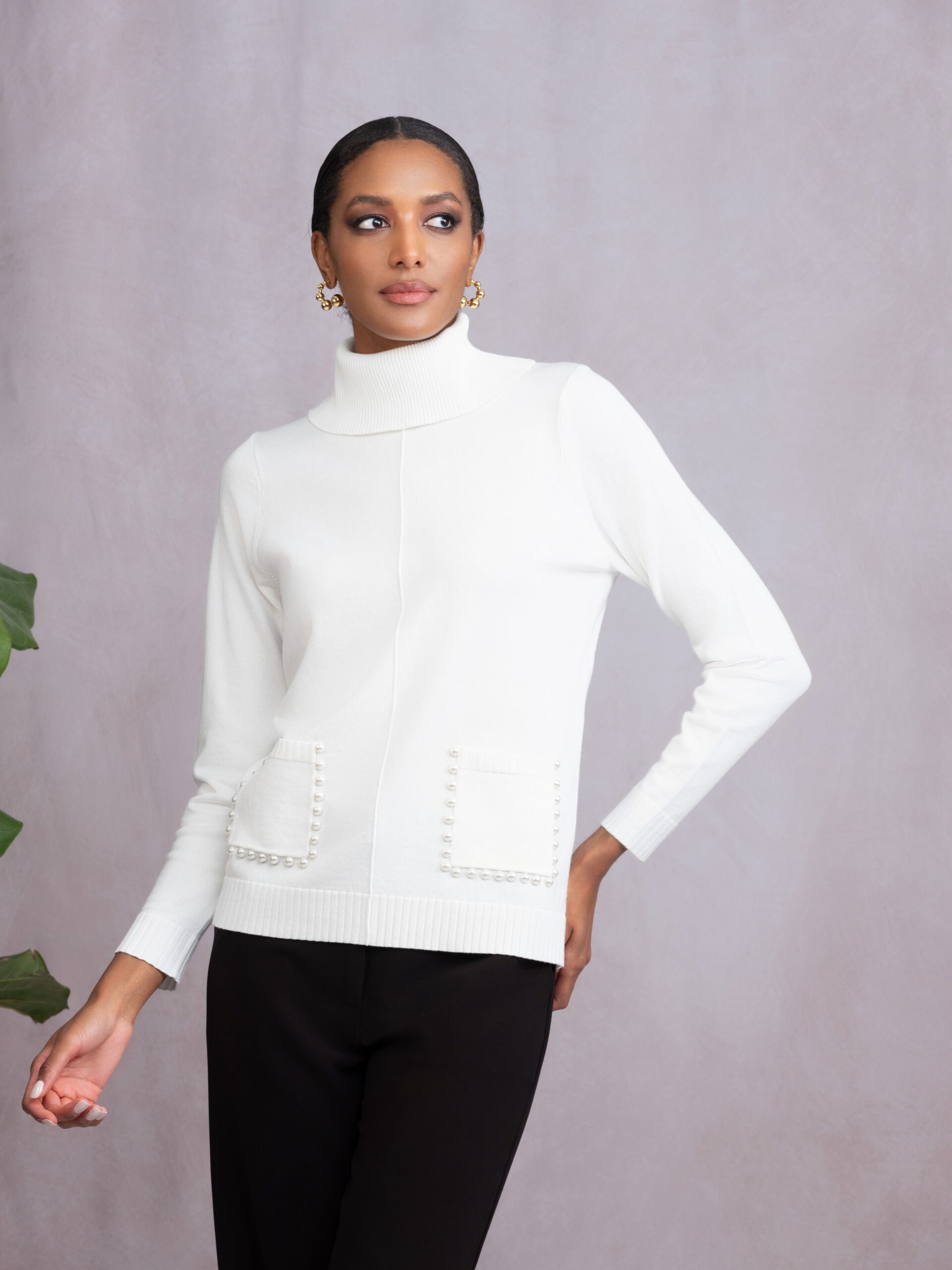Alison Sheri Knit A46090 - Off-White - Casual Collection
