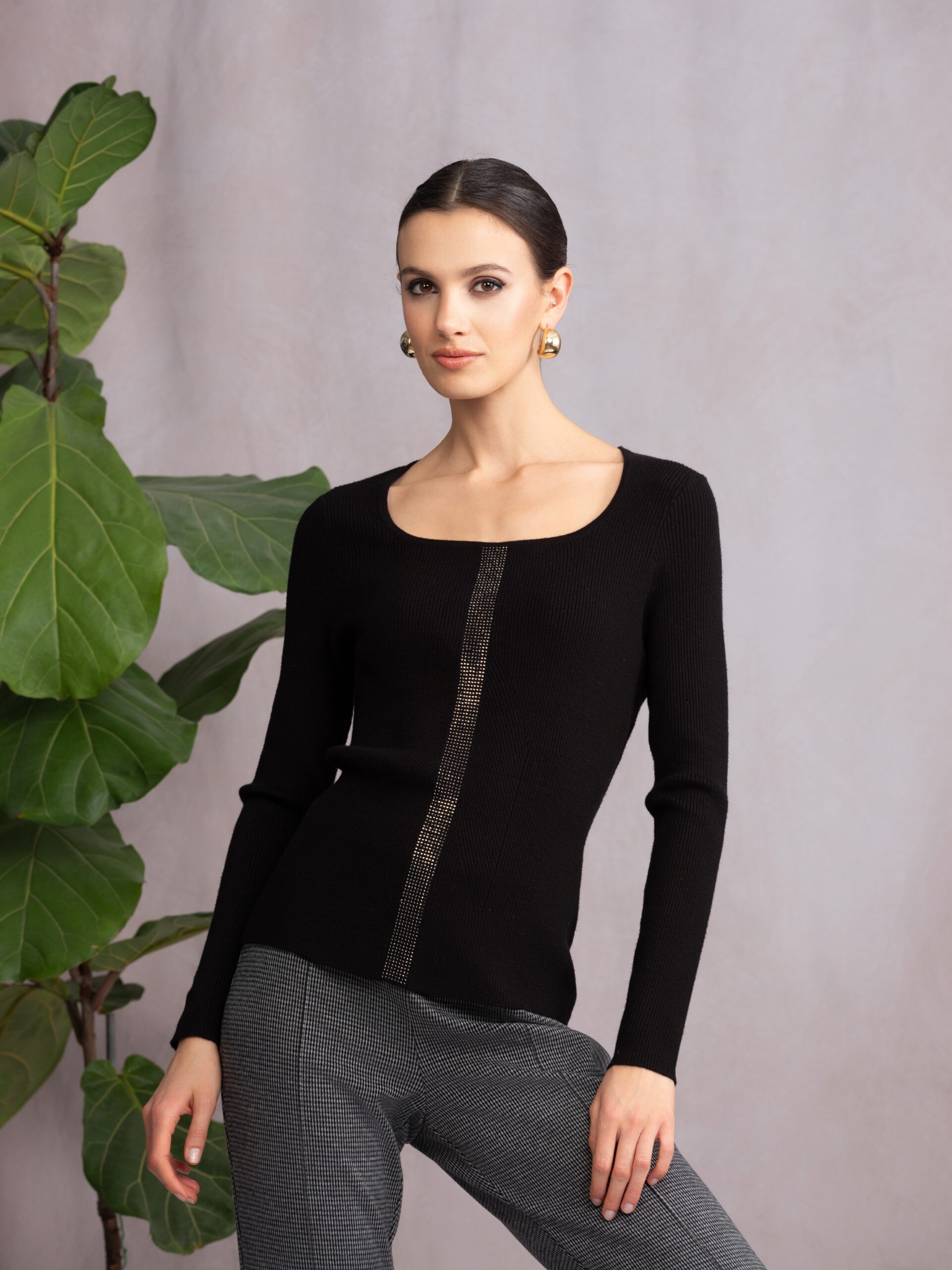 Alison Sheri Knit A46465 - Black - Casual Collection, Outlet