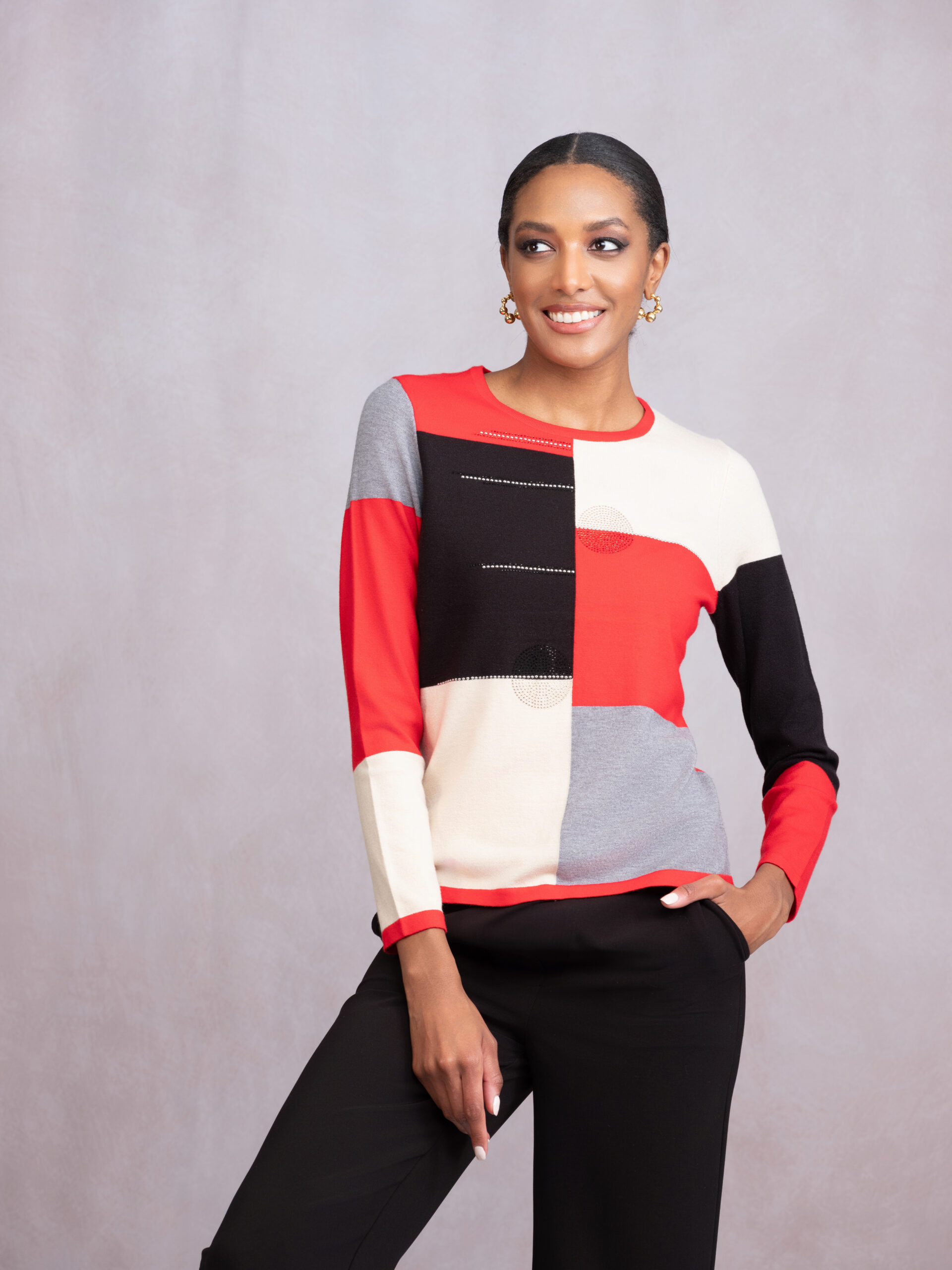 Alison Sheri Knit A46489 - Multi - Casual Collection, Outlet